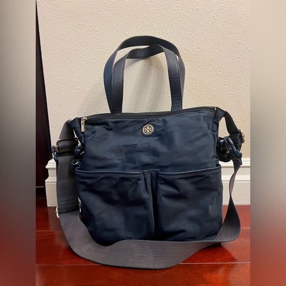 Tory Burch | Bags | Tory Burch Nylon Navy Large Baby Bag Diaper Bag ...